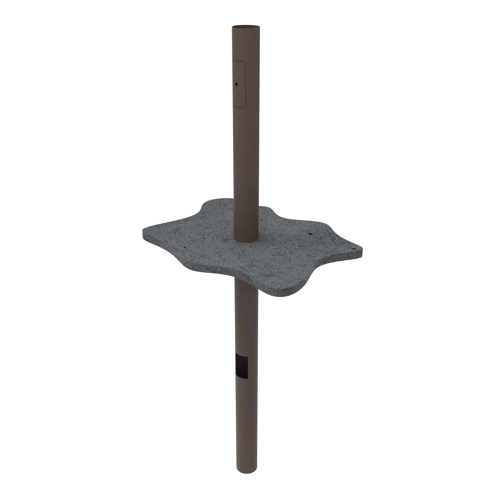 Direct Buried Round Steel Pole Quick Ship: 20 ft, 4” Round, 11 Gauge